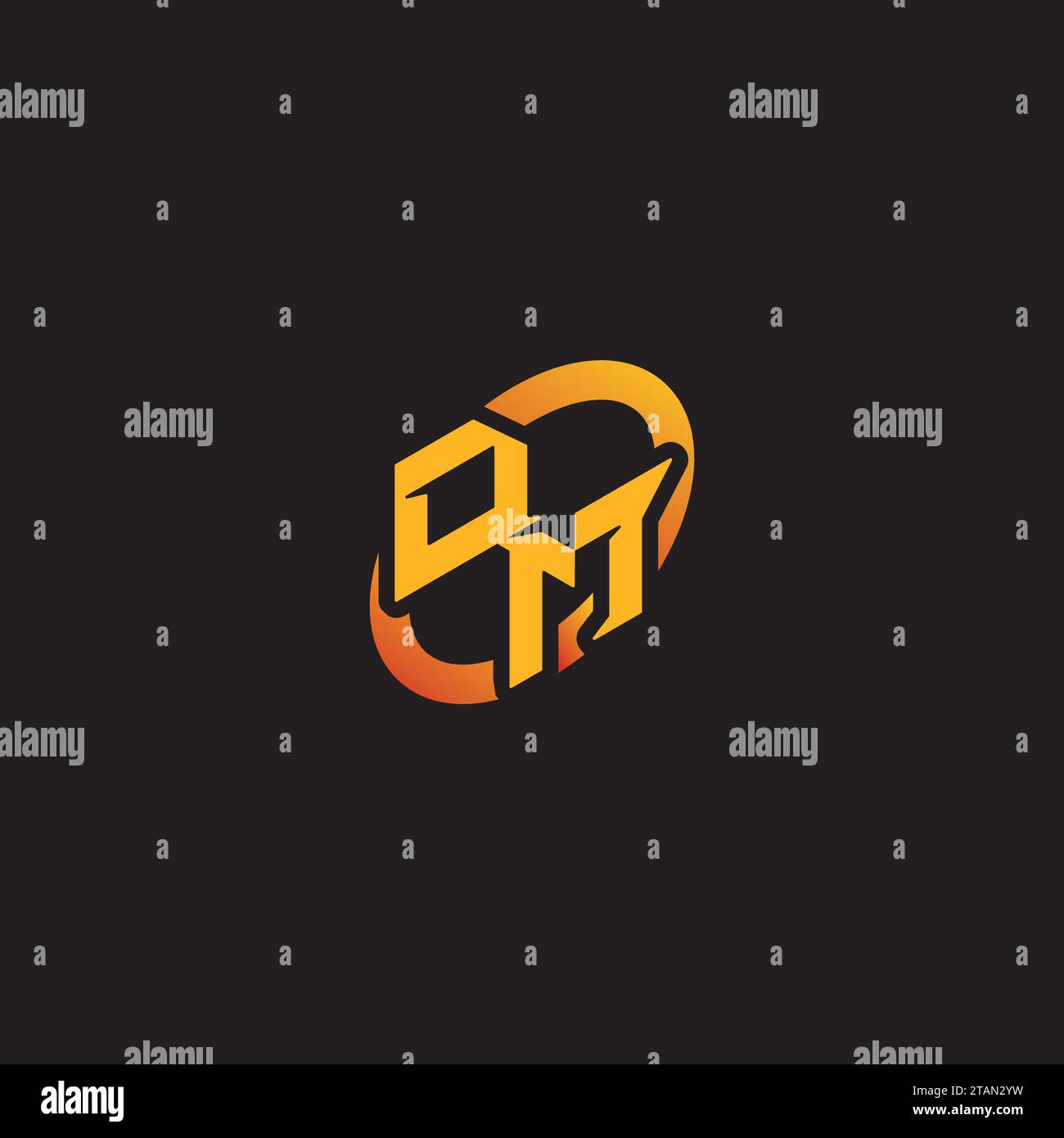 MD combination letter unique initials logo esport for gaming team ...