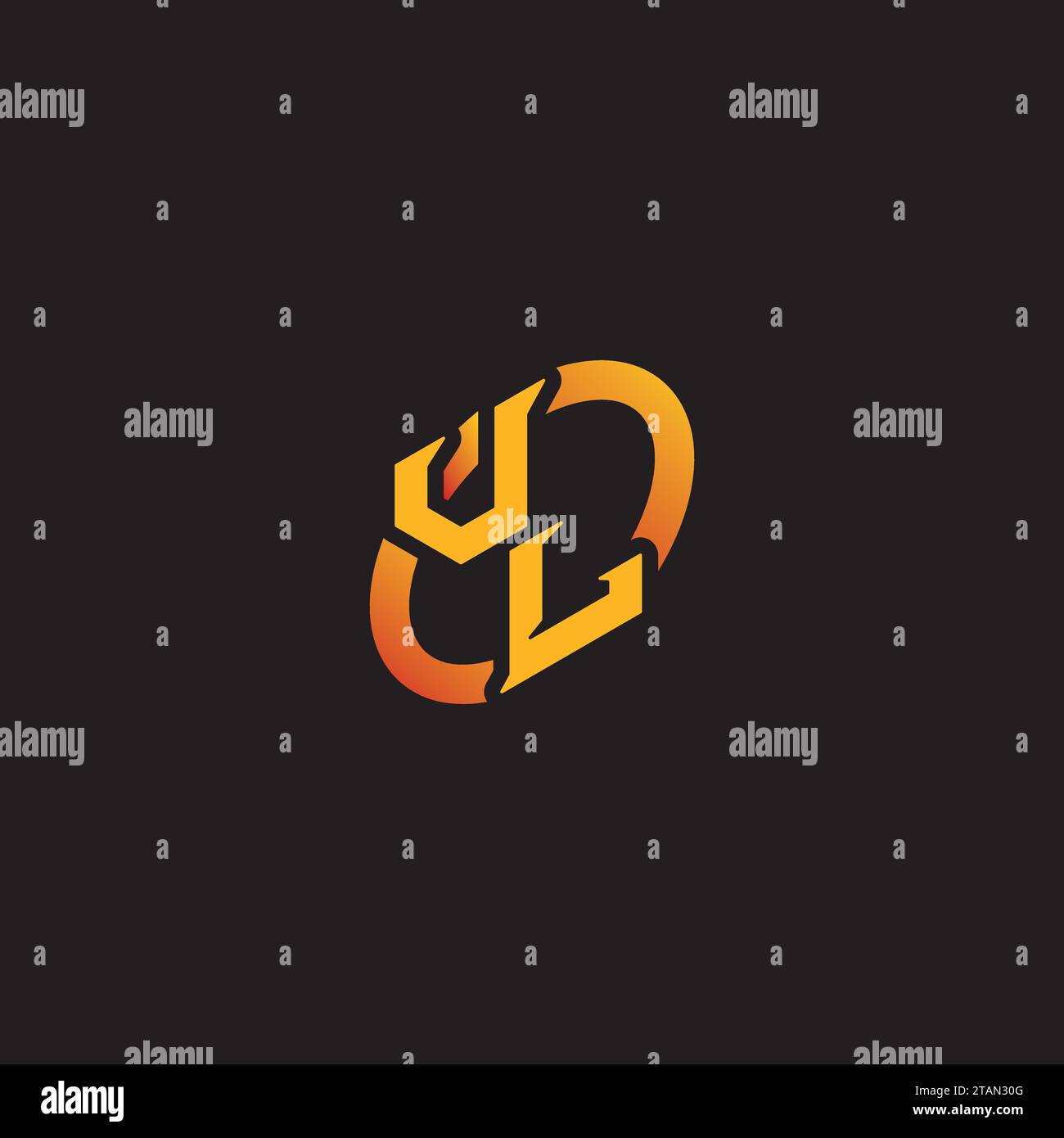 LV combination letter unique initials logo esport for gaming team ...