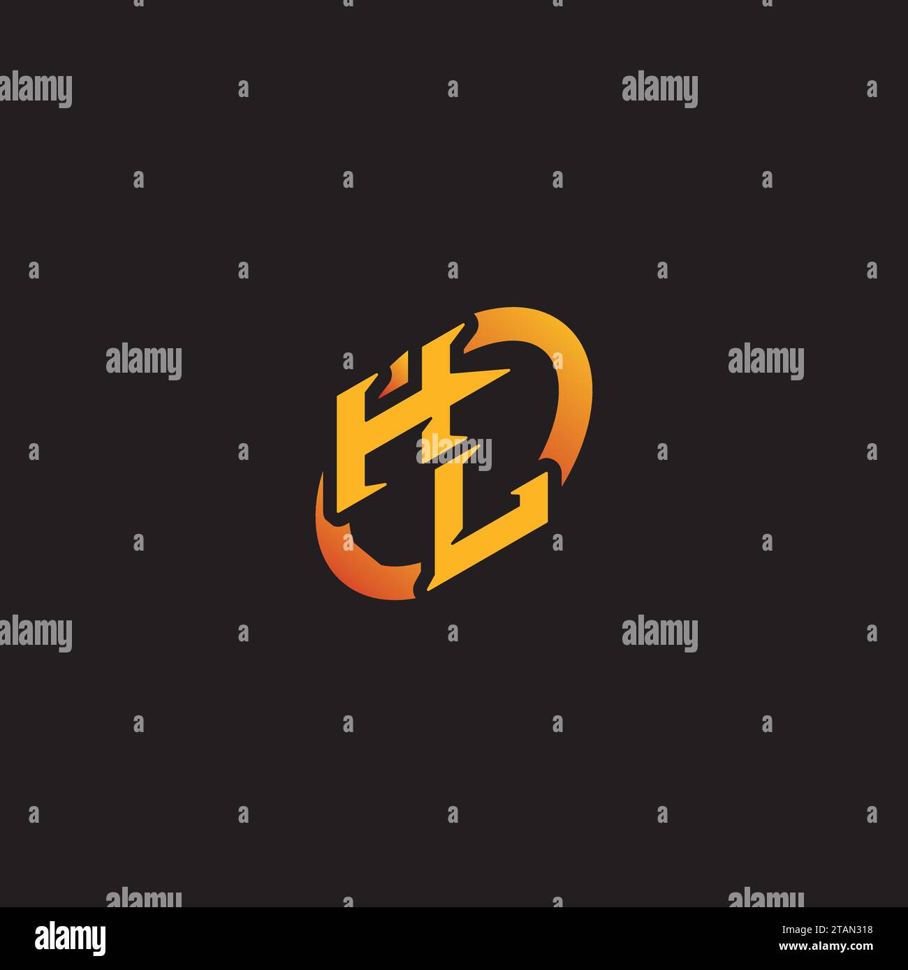 LH combination letter unique initials logo esport for gaming team ...