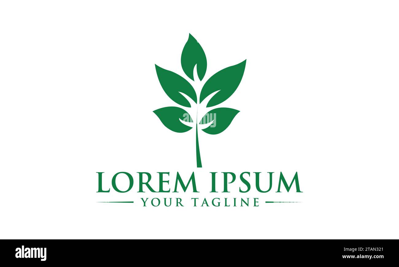 Leaf Logo Design Unique and Creative Logo Design Stock Vector Image ...