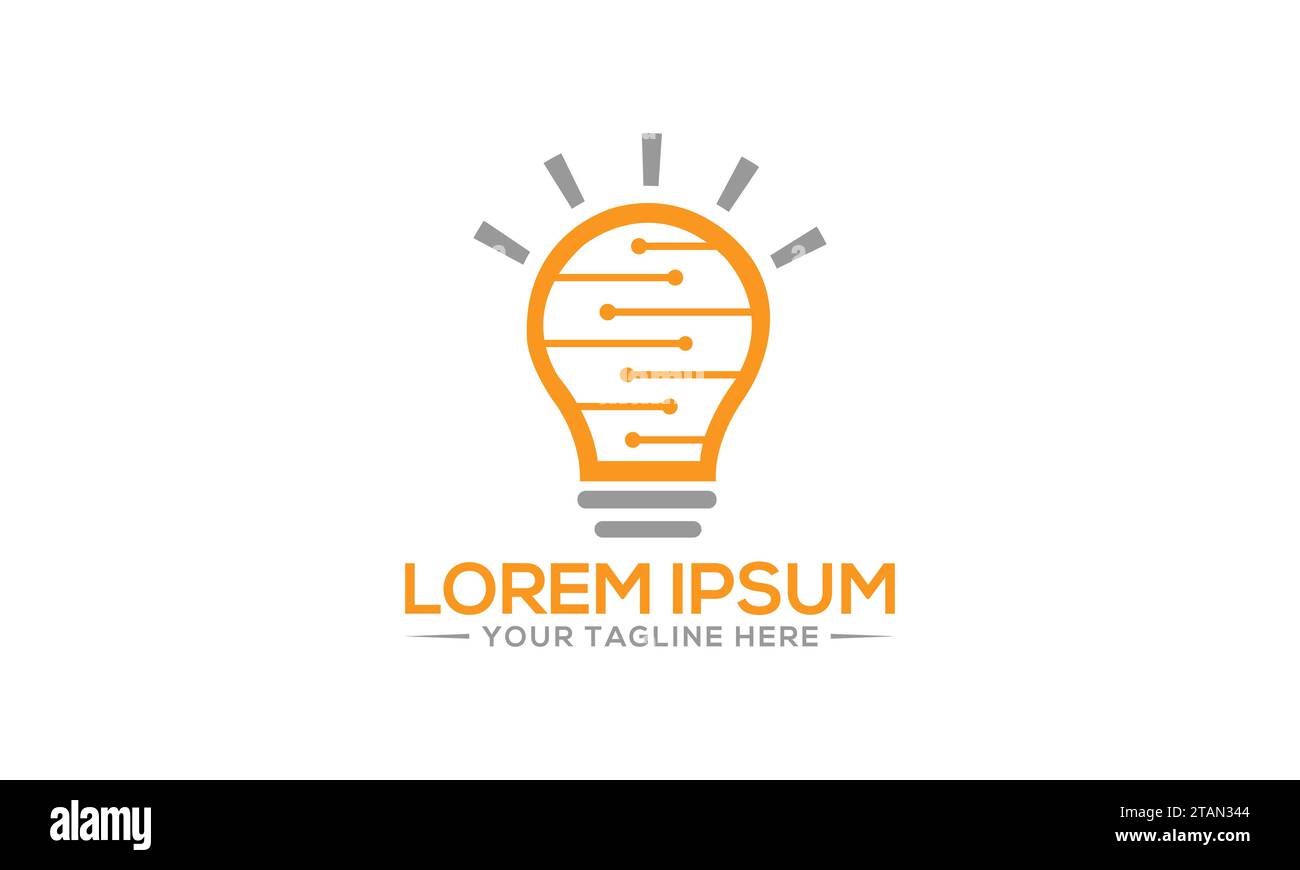 Modern bulb logo hi-res stock photography and images - Alamy