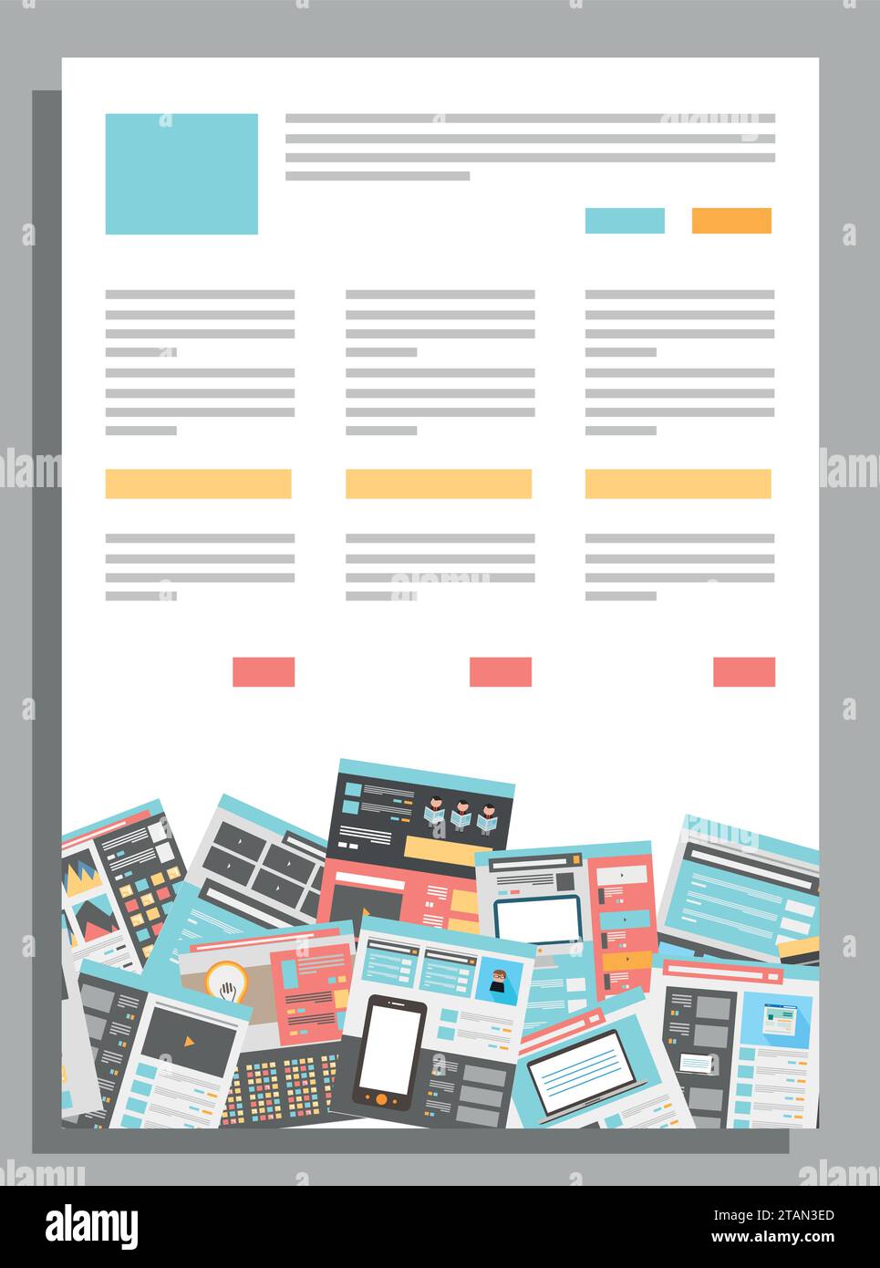 Idea concept for business teamwork flyer template design Stock Vector ...