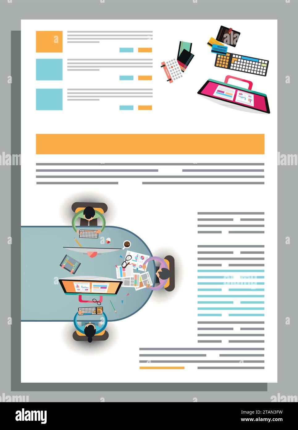 Idea concept for business teamwork flyer template design Stock Vector ...