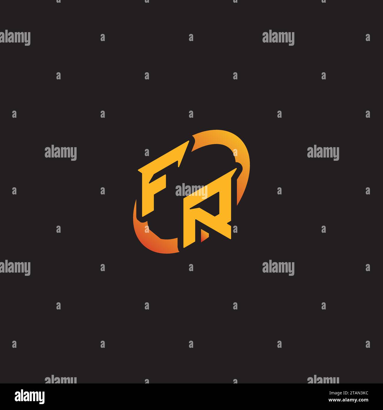 RF combination letter unique initials logo esport for gaming team ...