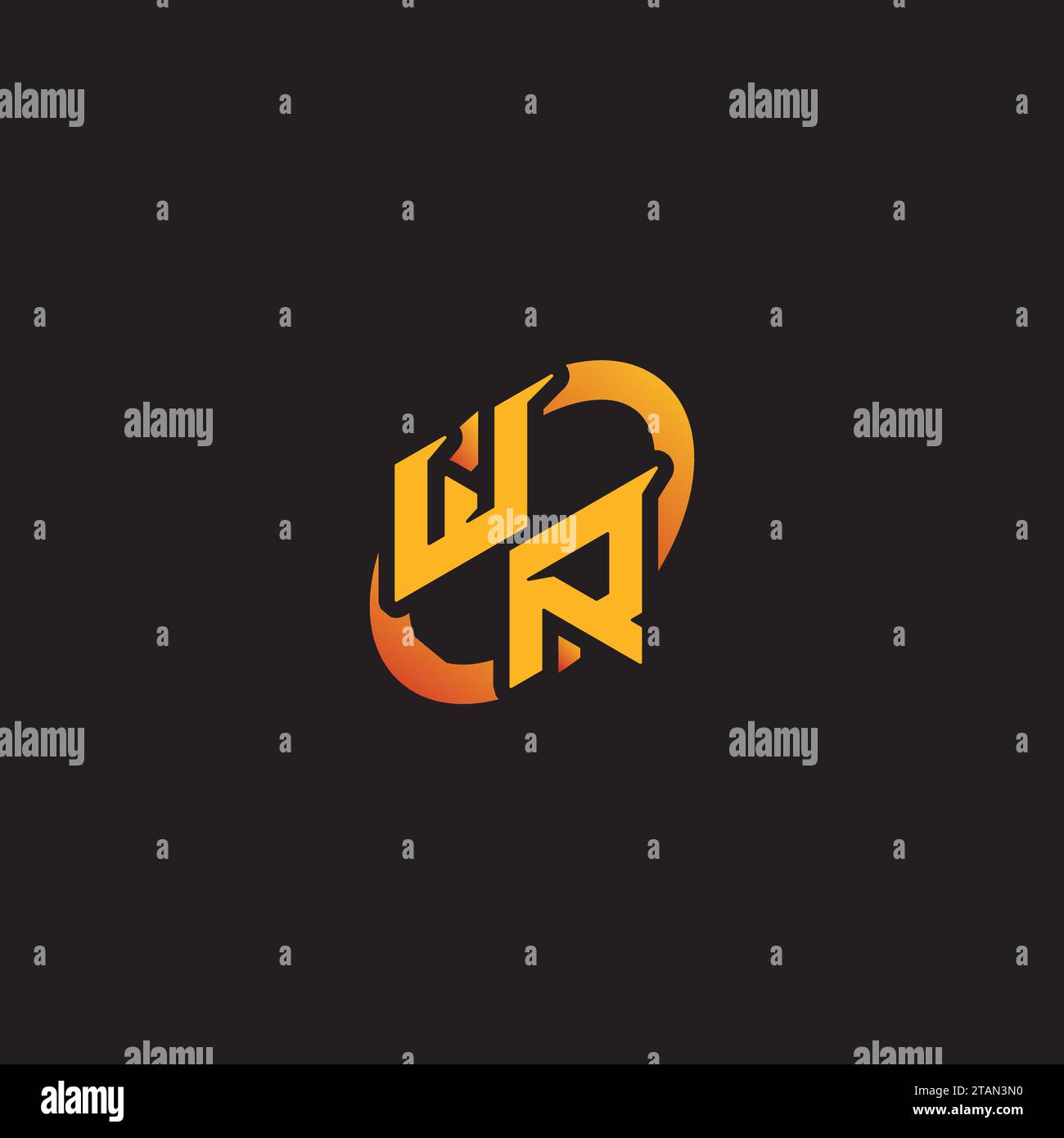 RW combination letter unique initials logo esport for gaming team ...