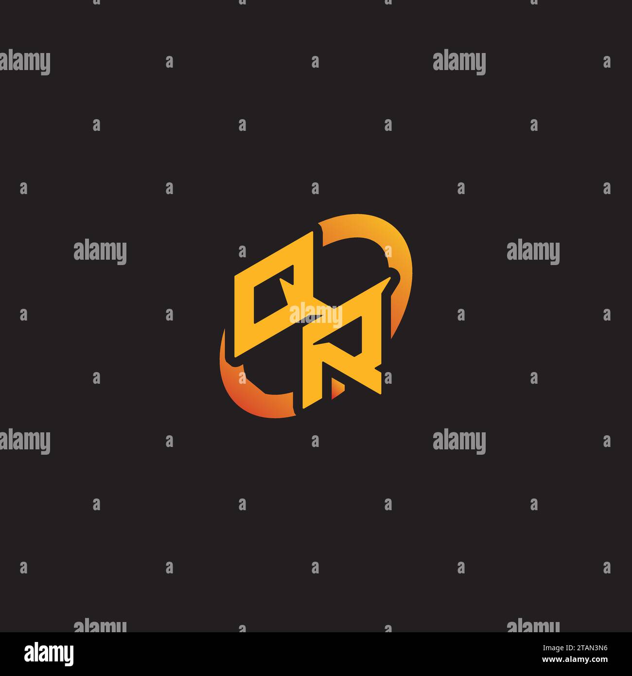 RQ combination letter unique initials logo esport for gaming team ...
