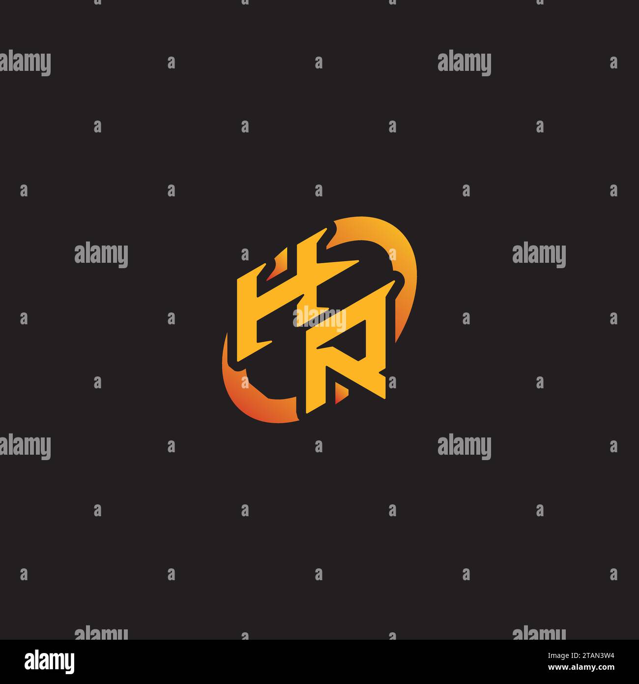 RH combination letter unique initials logo esport for gaming team ...