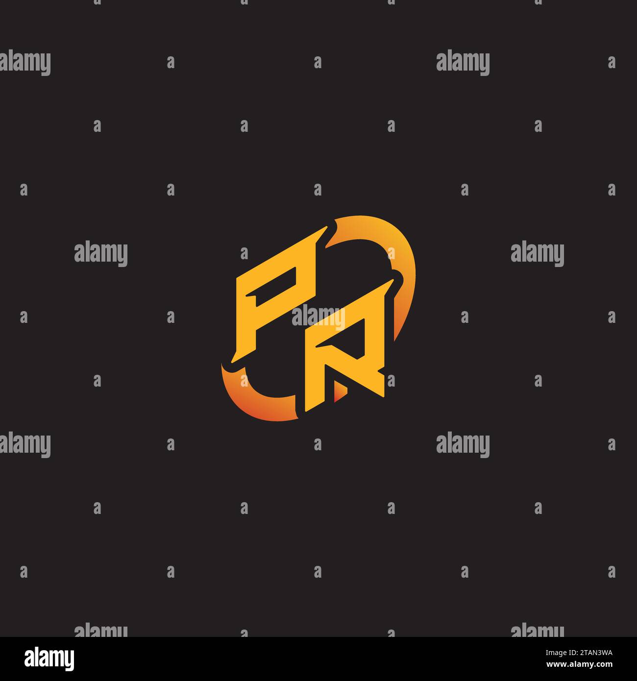 RP combination letter unique initials logo esport for gaming team ...