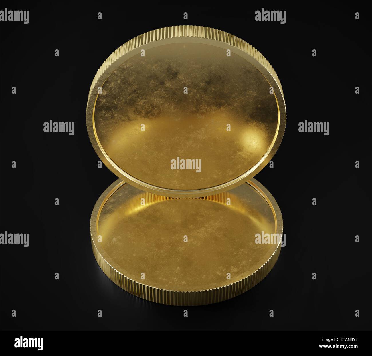 Two Gold Coins on top of each other, Mockup Template, Banking Concept ...