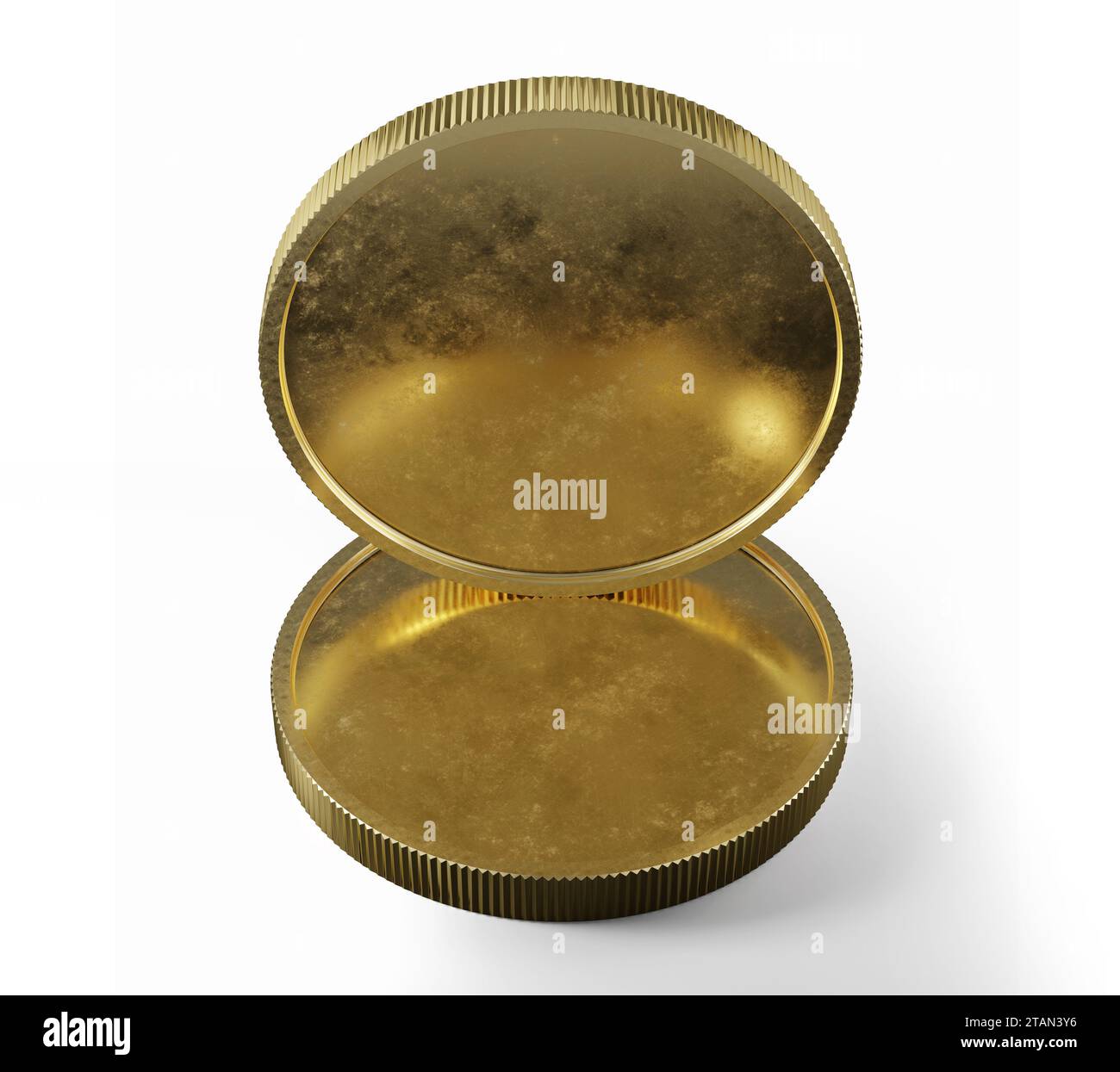 Two Gold Coins on top of each other, Mockup Template, Banking Concept ...