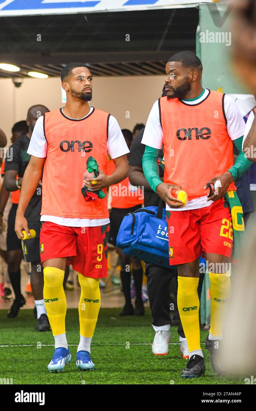 DOUALA, CAMEROON - NOVEMBER 17: Frank Magri and Oliver Ntcham of ...