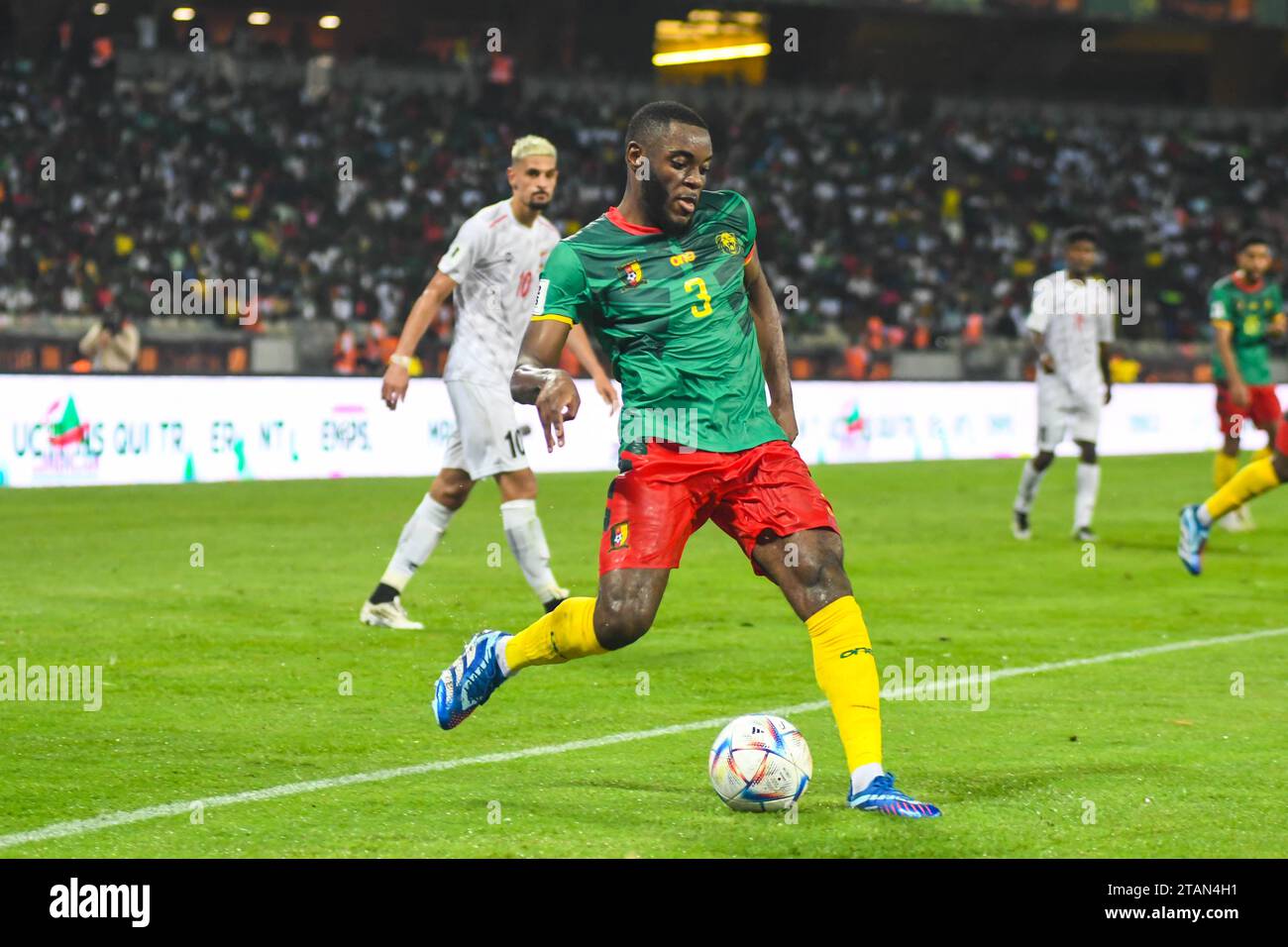 DOUALA, CAMEROON - NOVEMBER 17: Junior Tchamadeu of Cameroon during the ...