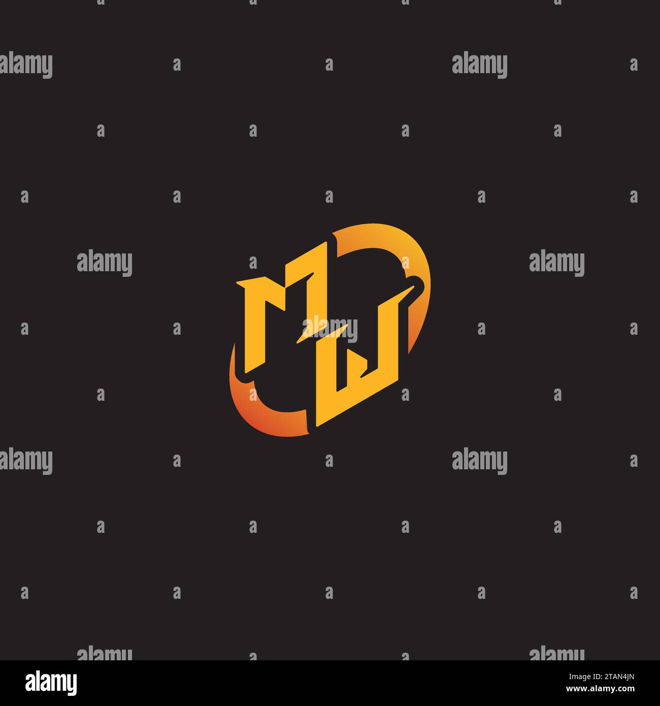 WM combination letter unique initials logo esport for gaming team ...