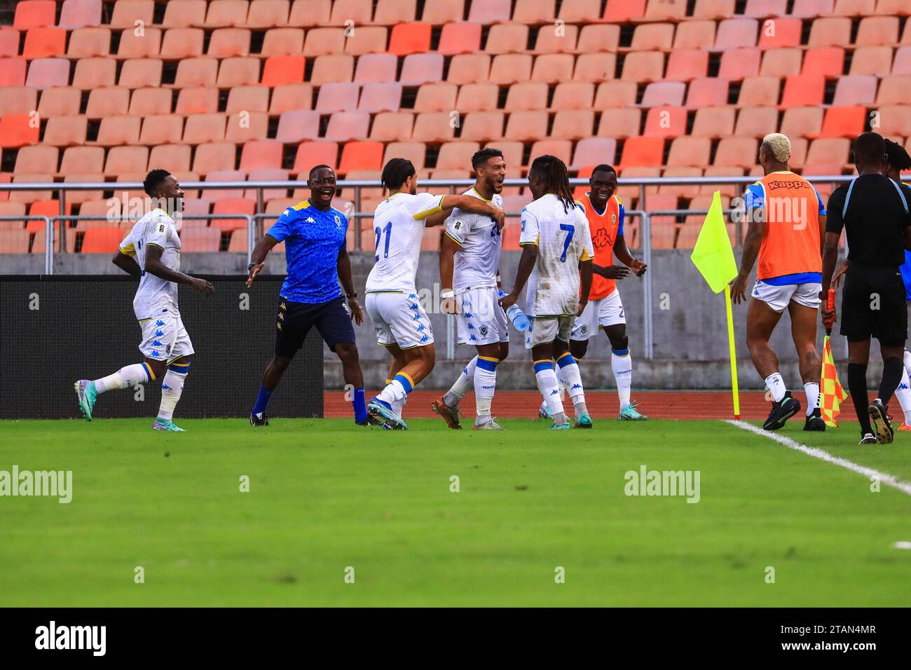 DAR ES SALAAM, TANZANIA - - NOVEMBER 19: Gabon celebrate goal during ...