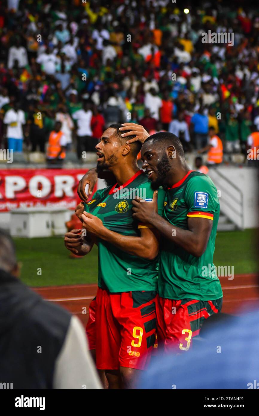 DOUALA, CAMEROON - NOVEMBER 17: Frank Magri and Junior Tchamadeu of ...