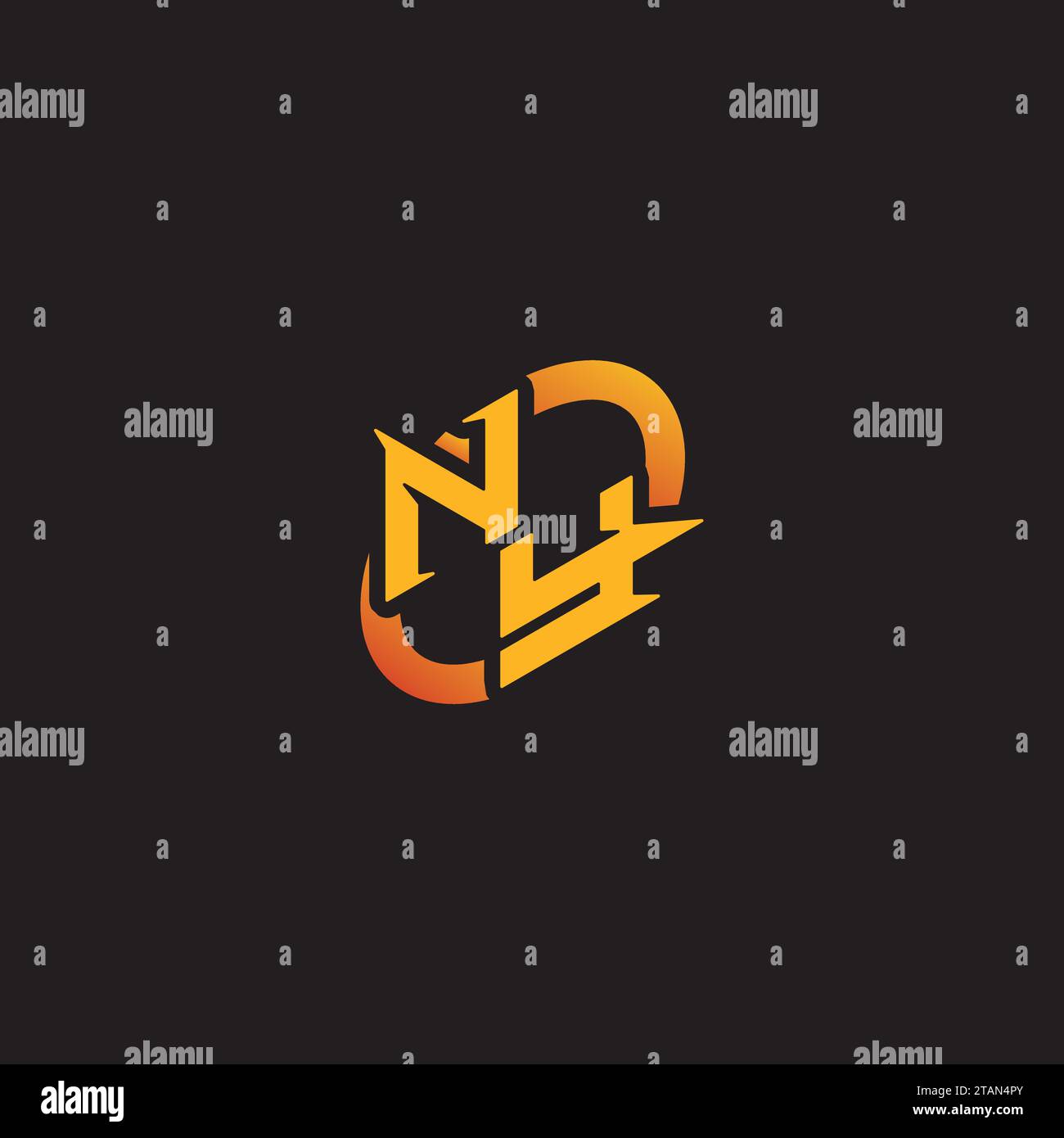 YN combination letter unique initials logo esport for gaming team ...