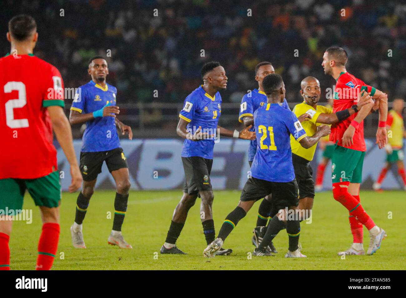 DAR ES SALAAM, TANZANIA - NOVEMBER 21: Tanzania and Morocco during the ...