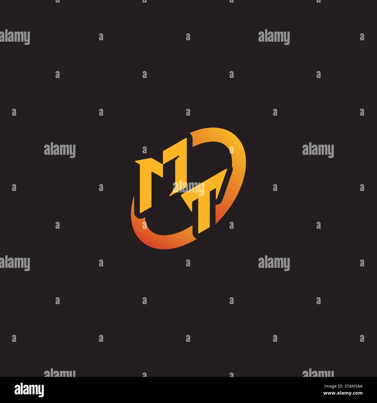 TM combination letter unique initials logo esport for gaming team ...