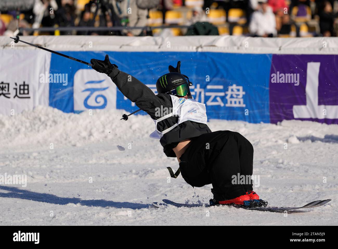 Silver medalist Canada's Edouard Therriault performs a flip after a ...