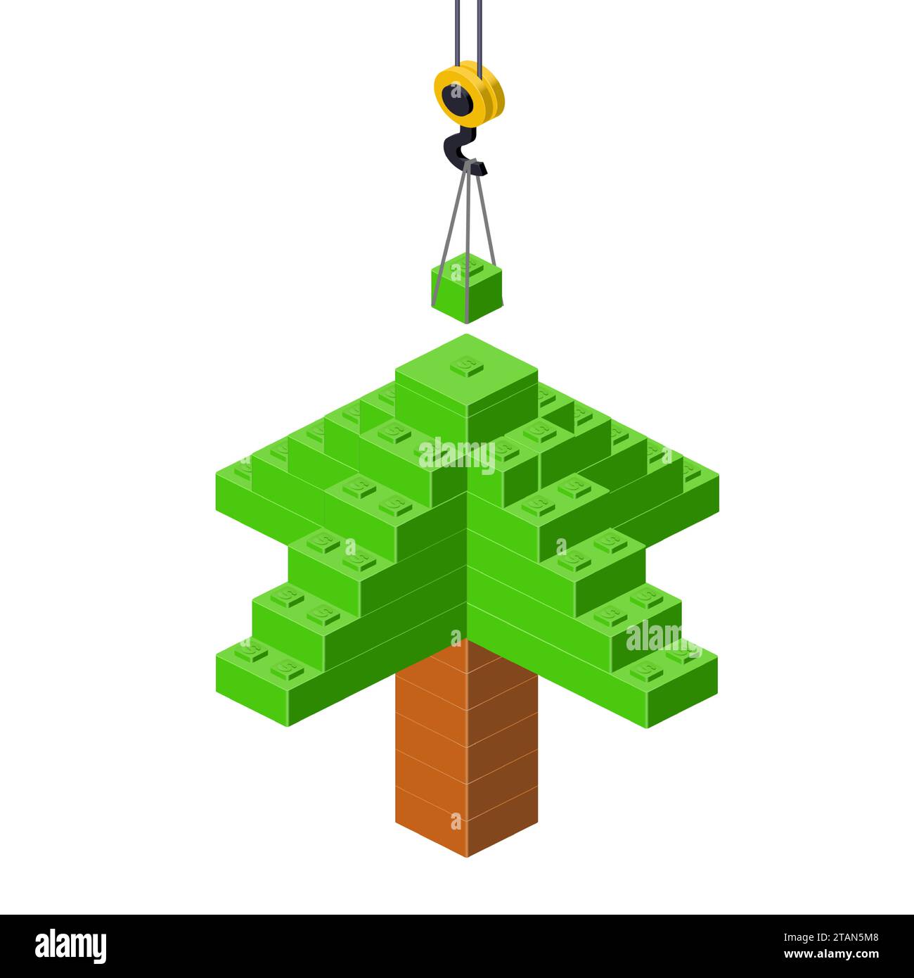 Concept of growing Christmas trees. Vector Stock Vector Image & Art - Alamy