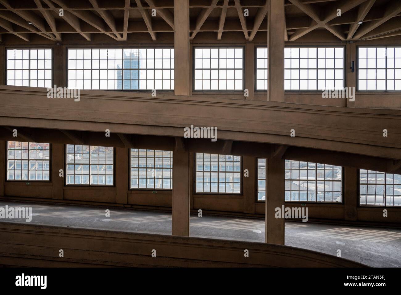 Lingotto, Turin, Italy, - August 10, 2023. Interior of the Lingotto ...