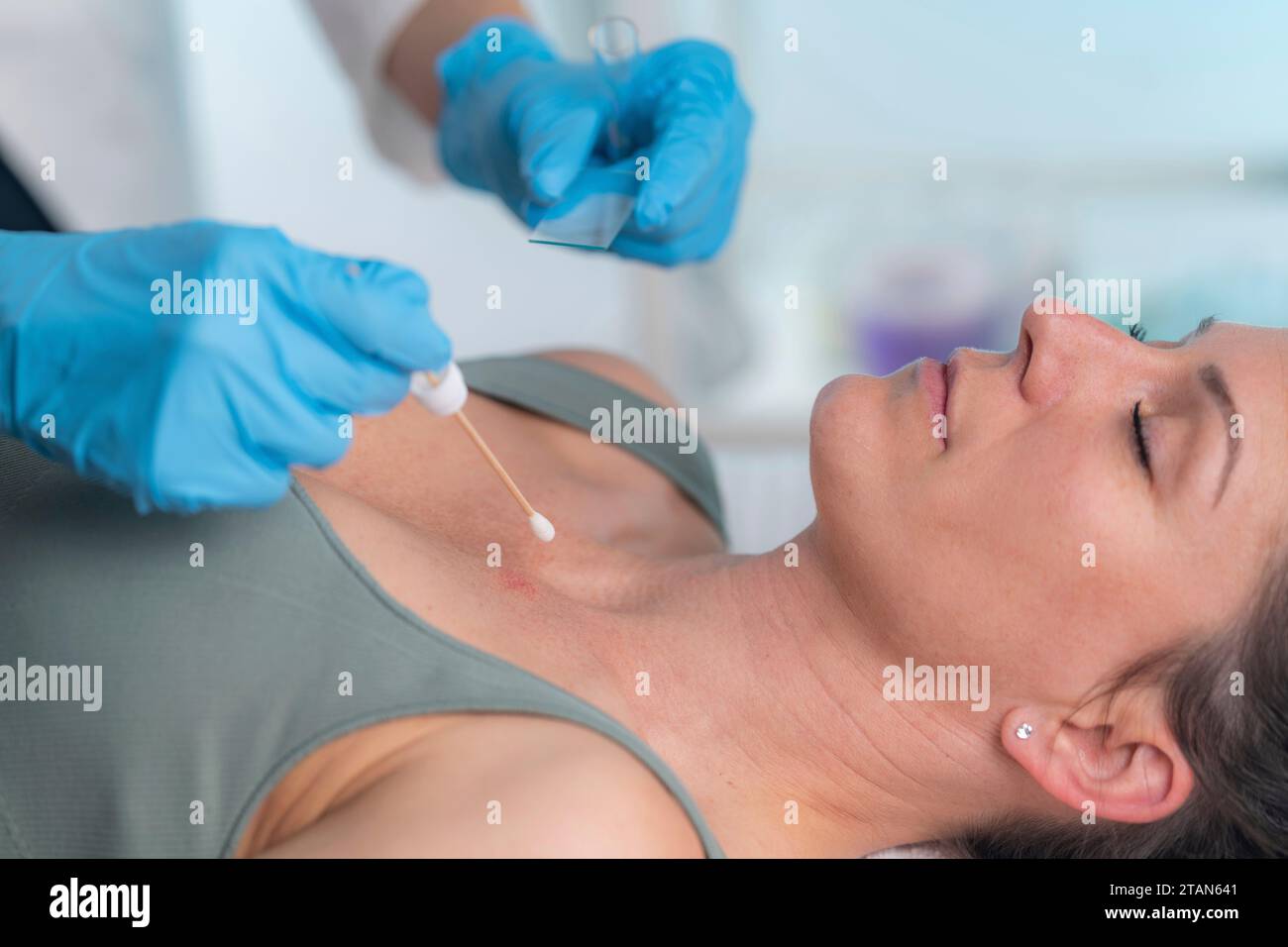 Skin swab doctor hi-res stock photography and images - Alamy