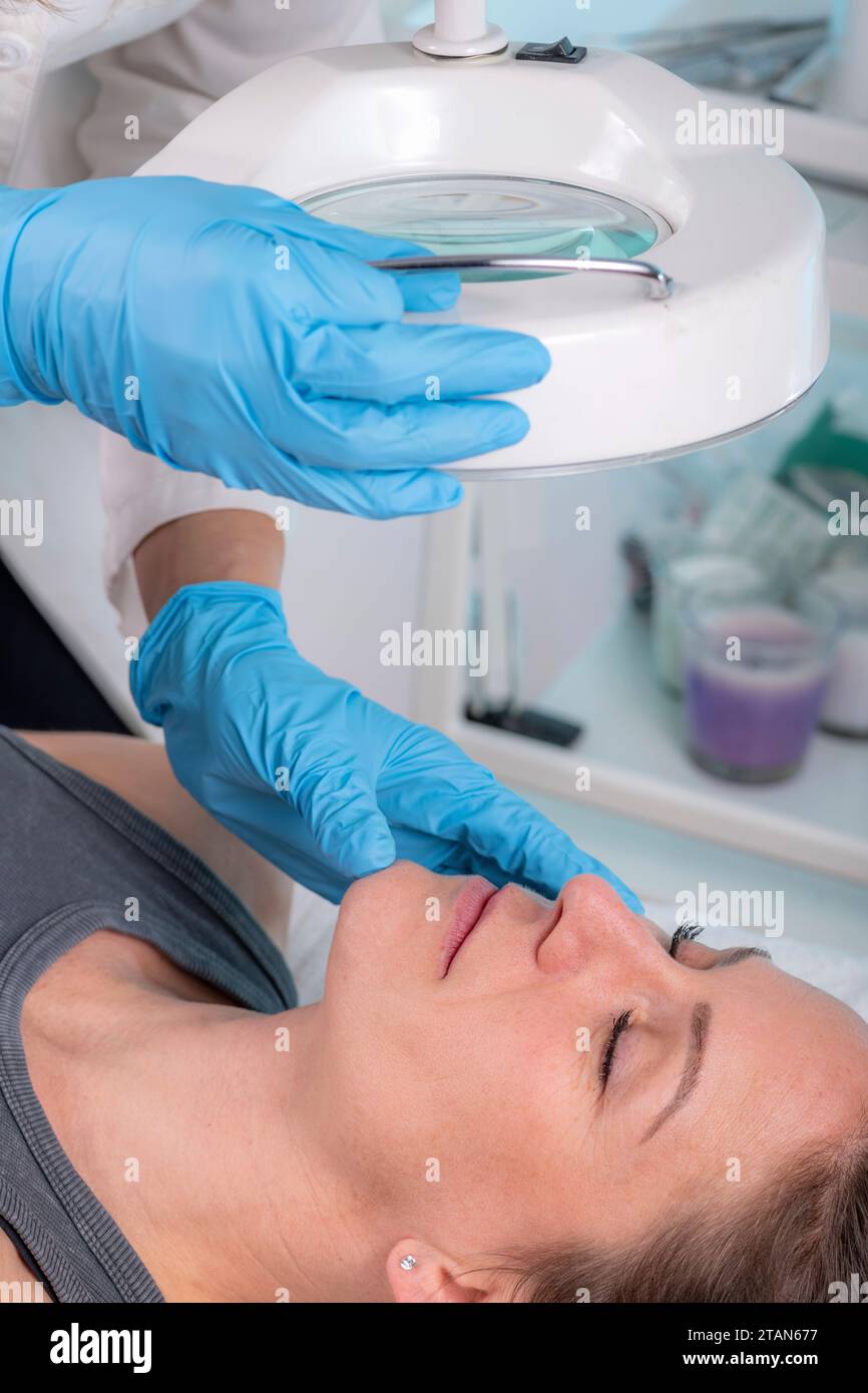 Dermatologist skin exam hi-res stock photography and images - Alamy