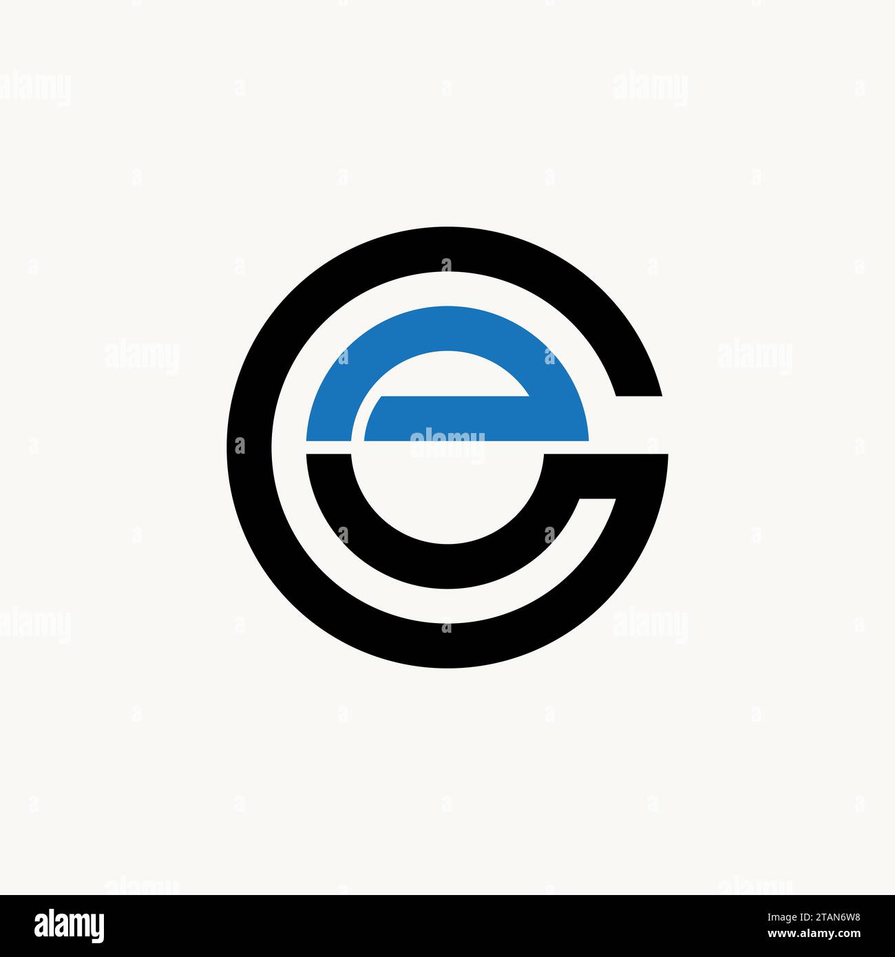 Logo design graphic concept creative premium abstract vector stock unique initial letter CE or ...