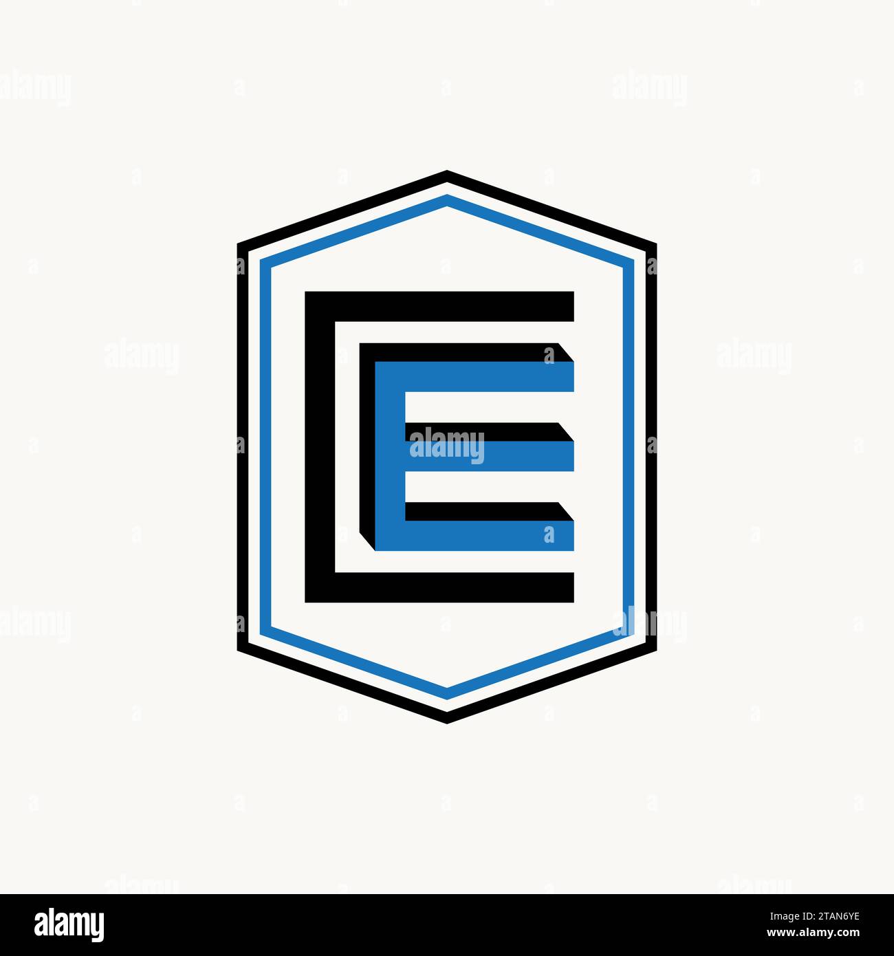 Logo design graphic concept creative vector premium stock unique initial letter CE or EC font ...