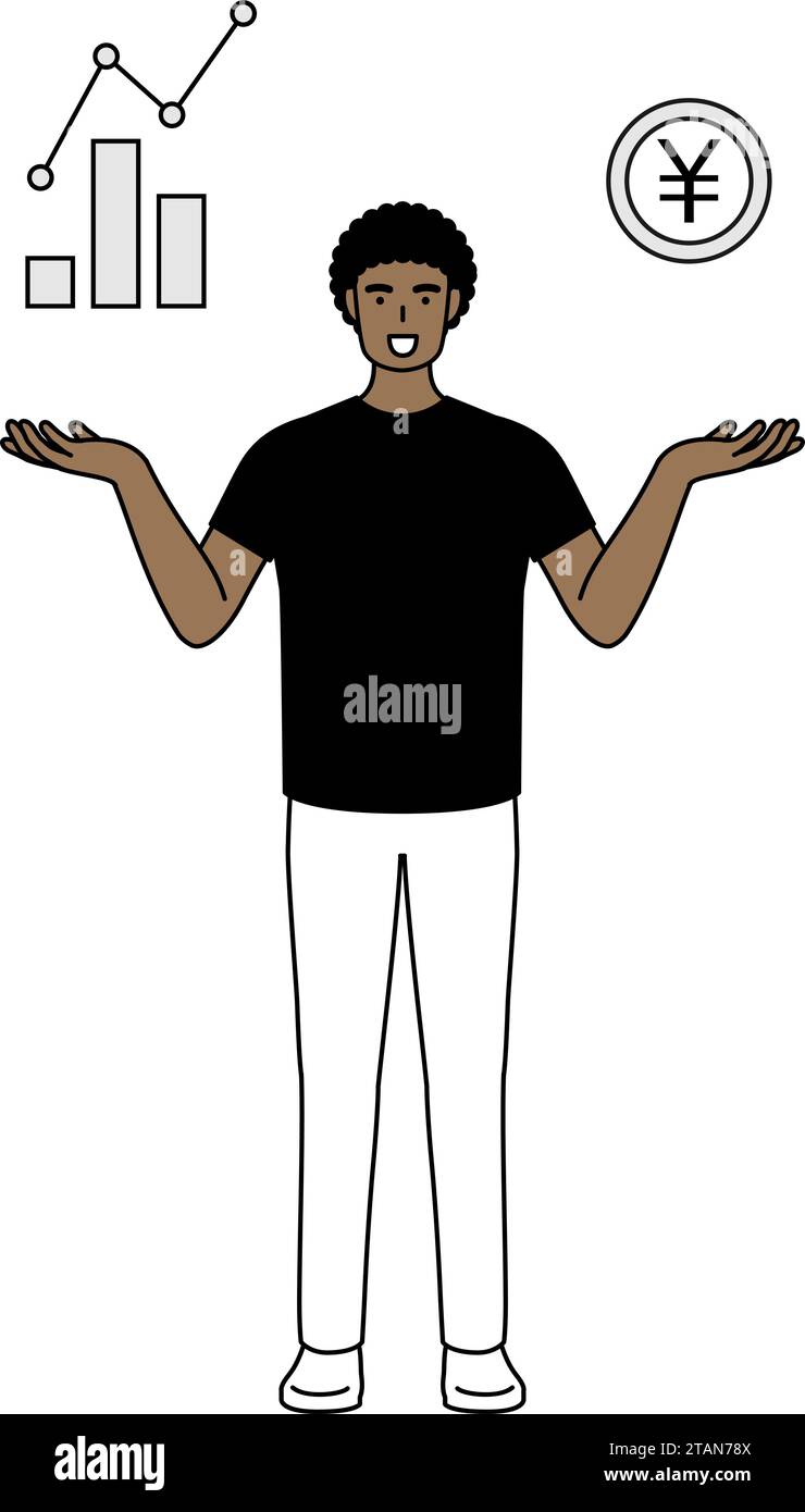 African-American man guiding an image of DX, performance and sales ...