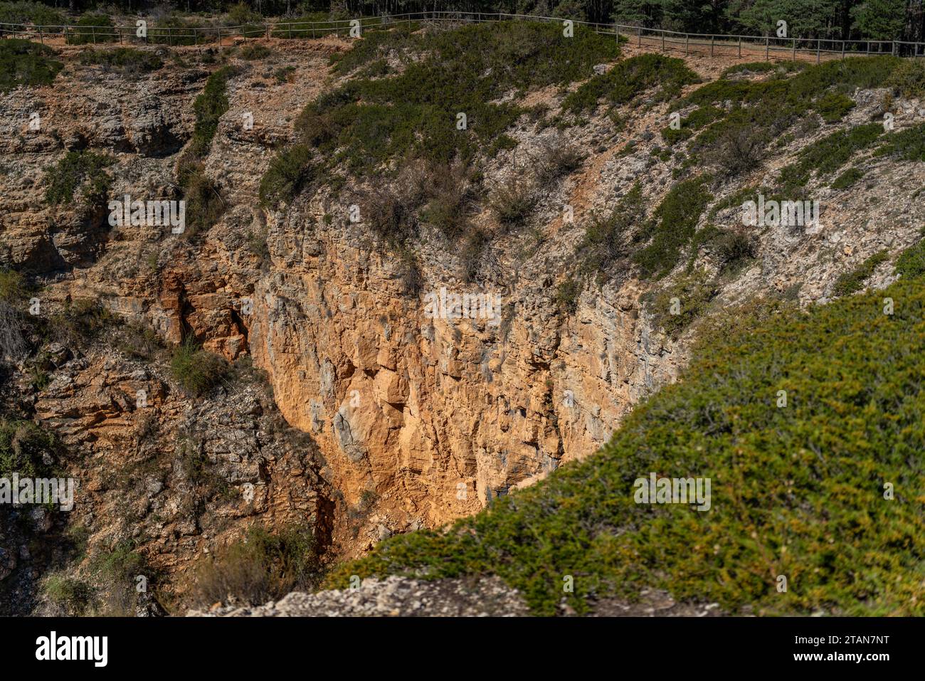 Rugged Cliffside Landscape with Lush Green Vegetation Stock Photo - Alamy