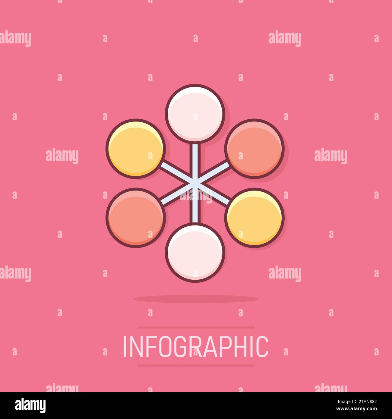 Vector cartoon structure diagram icon in comic style. Chart ...