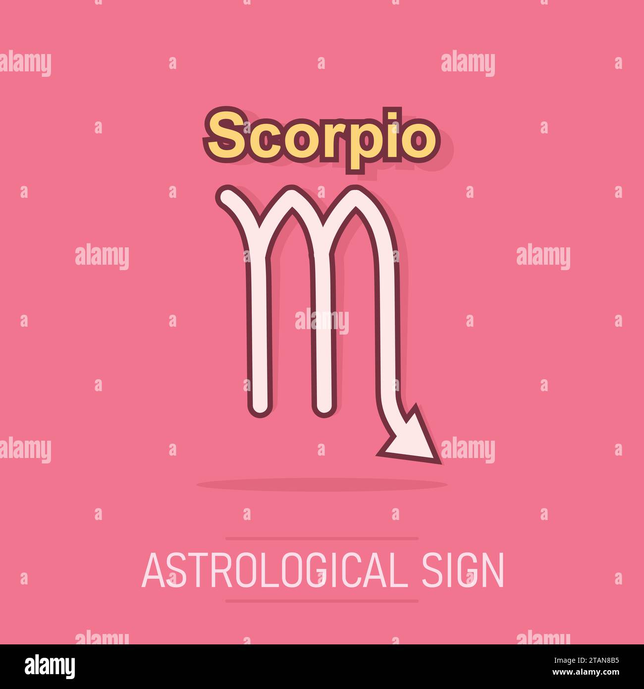 Vector cartoon scorpio zodiac icon in comic style. Astrology sign ...