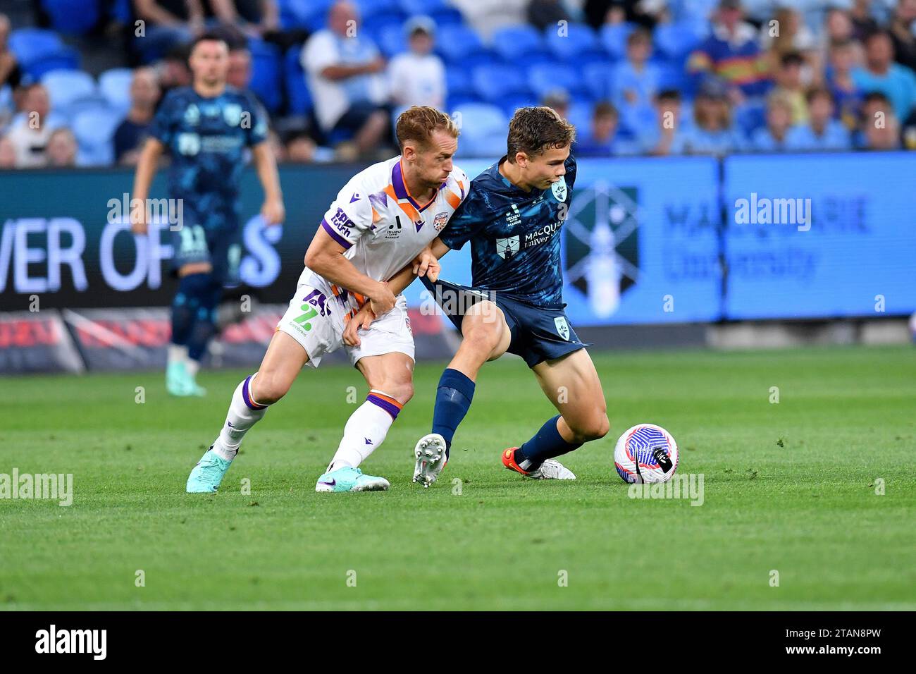 Sydney, Australia. 02nd Dec, 2023. Riley Warland of the Glory and Corey ...