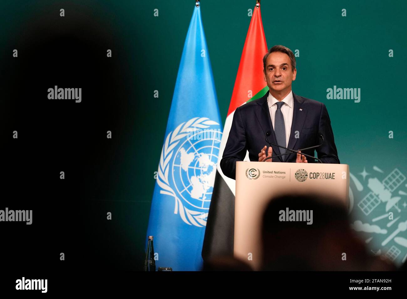 Greece Prime Minister Kyriakos Mitsotakis speaks during a plenary ...
