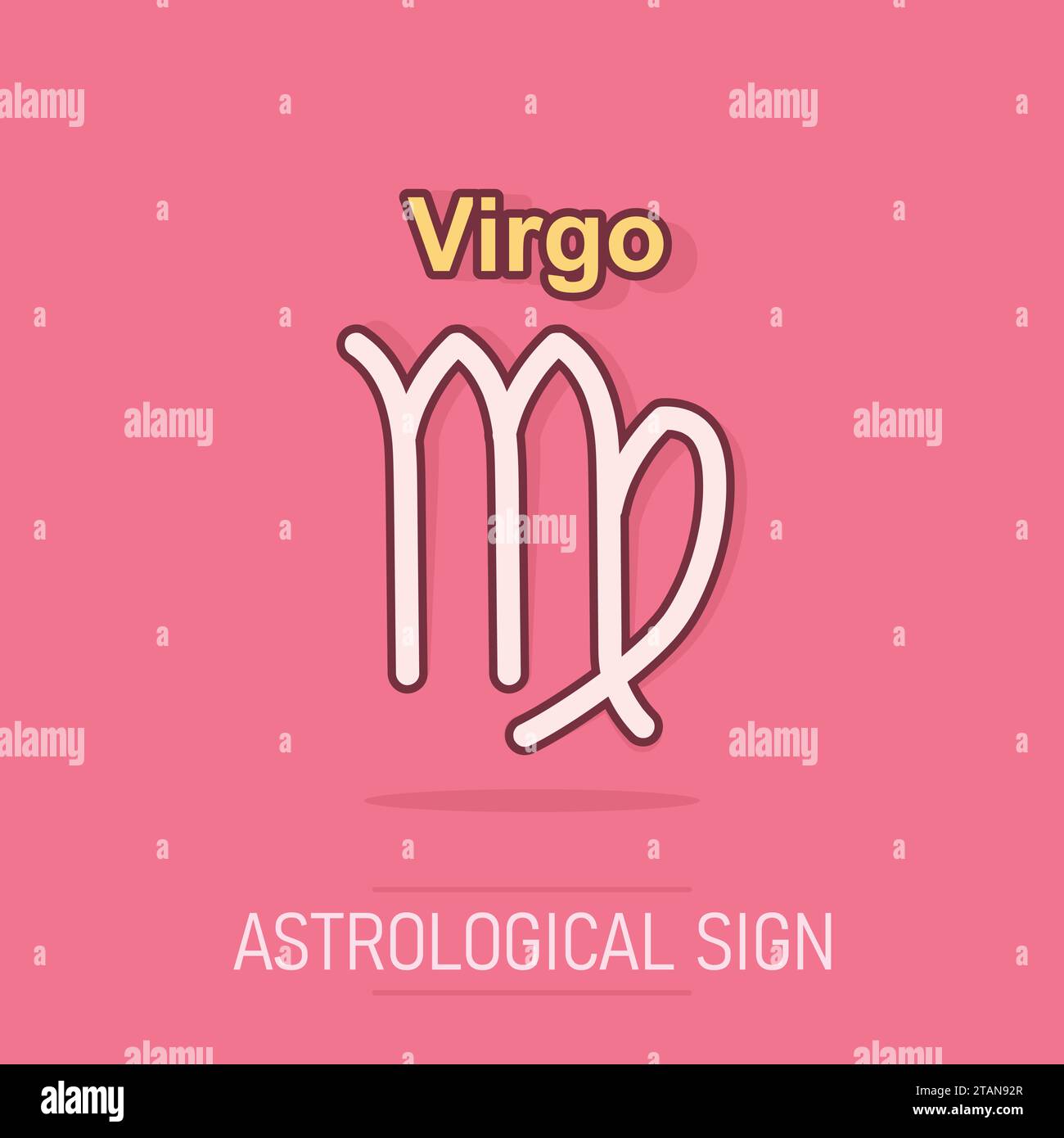 Vector cartoon virgo zodiac icon in comic style. Astrology sign ...