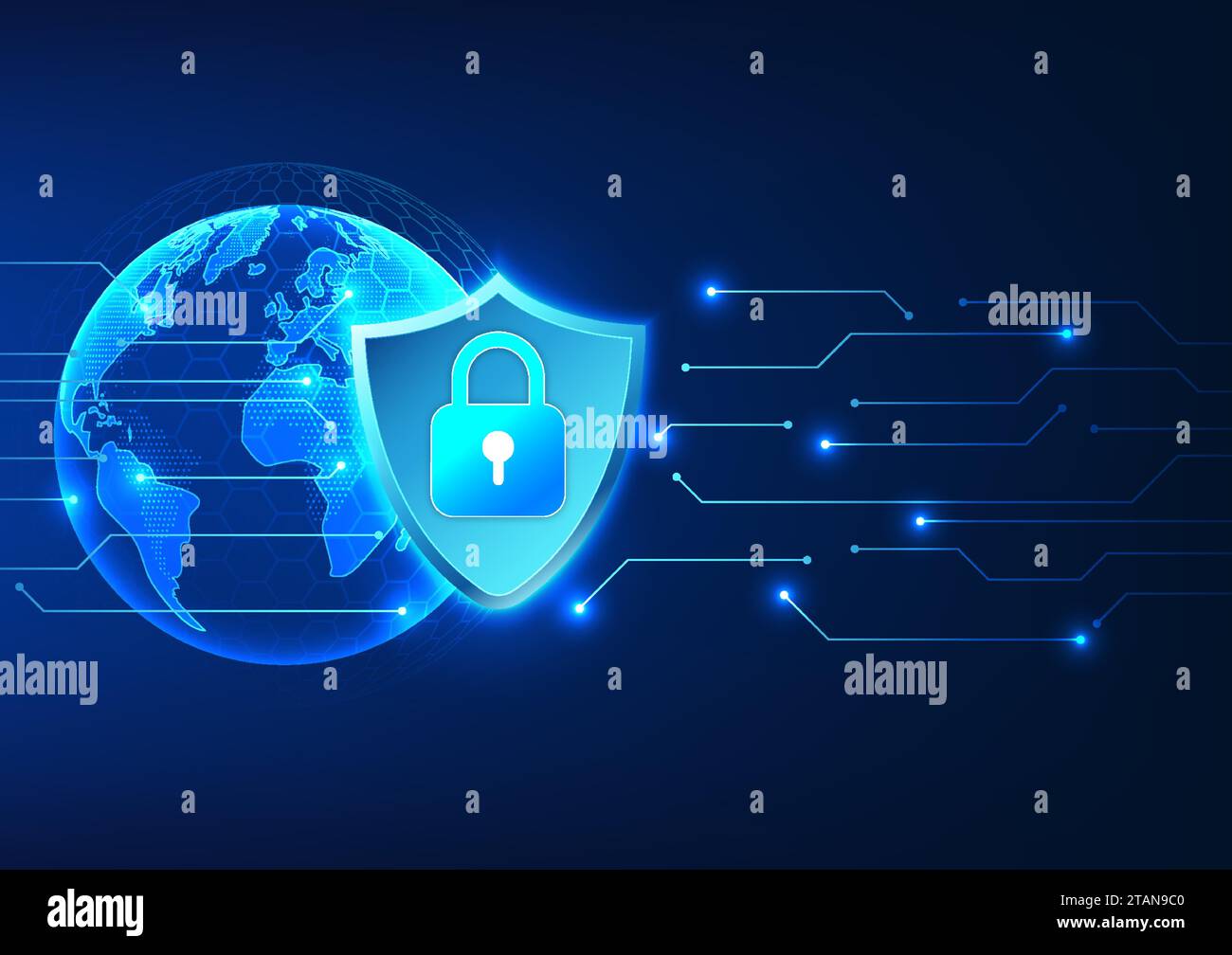 Cybersecurity globe Stock Vector Images - Alamy
