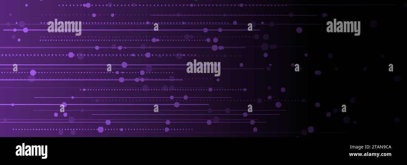 Abstract dark violet geometric background with lines and circles ...