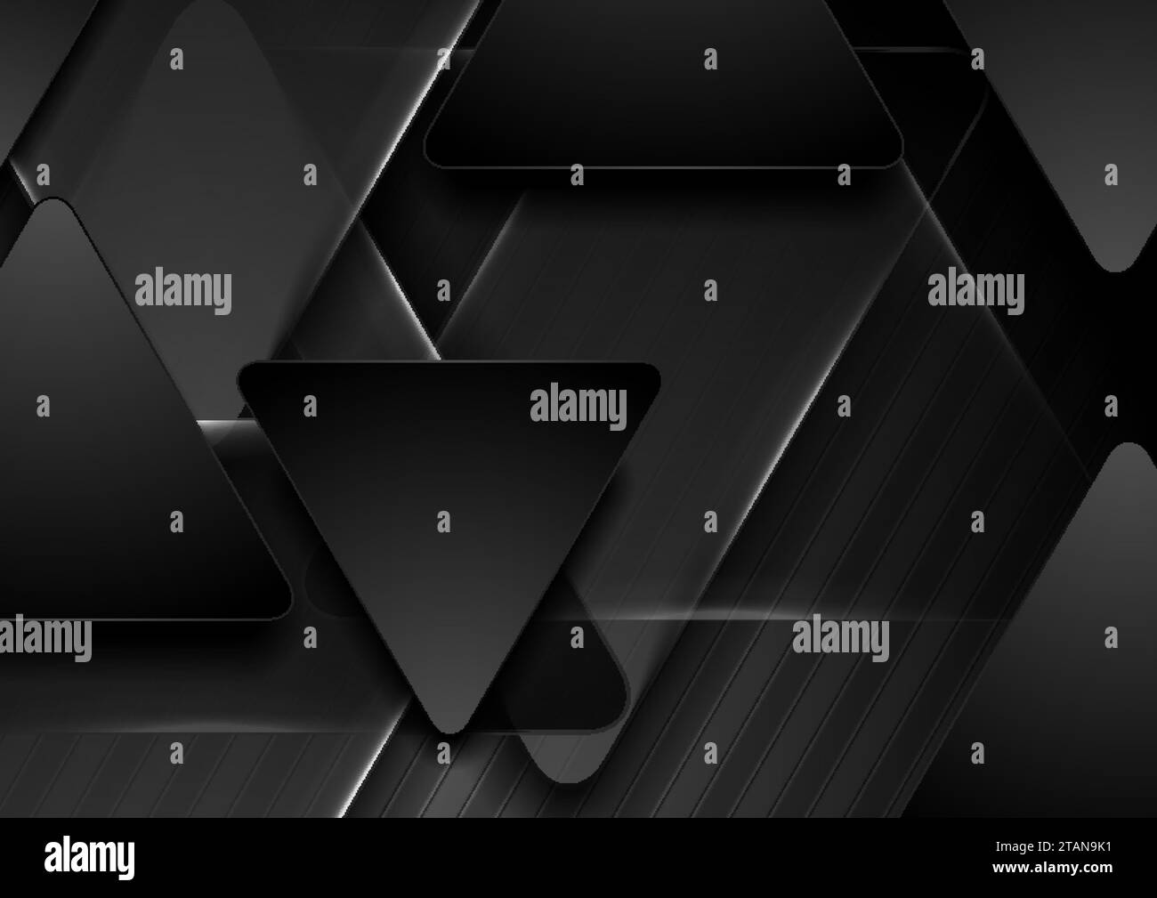 Black and grey tech triangles abstract background. Vector design Stock Vector Image & Art - Alamy