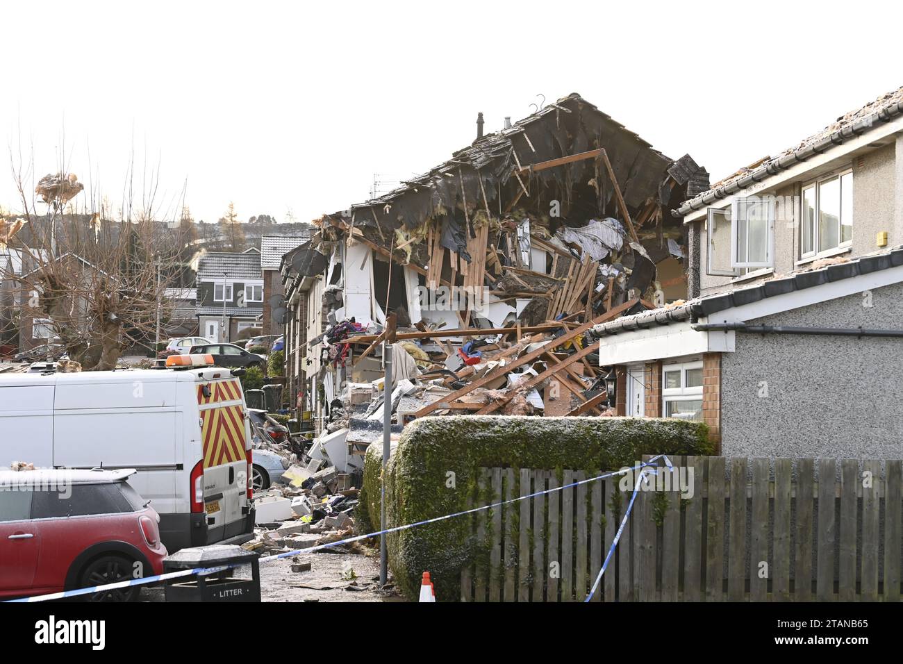 The scene on Baberton Mains Avenue, Edinburgh, after an 84-year-old man ...