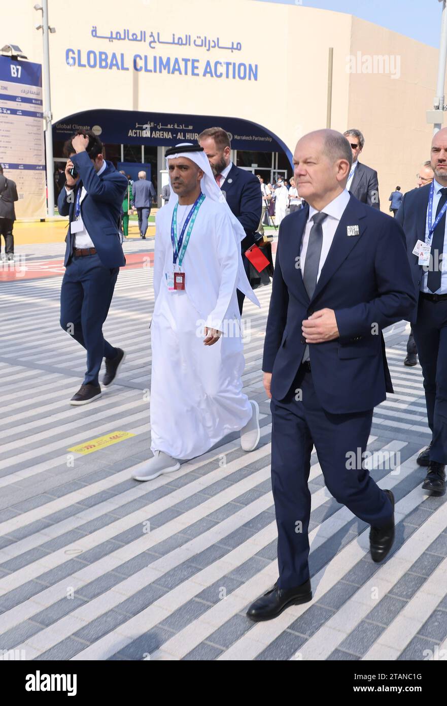 COP 28 Olaf Scholz Dubai 02.12.2023, United Arab Emirates, VAE, UAE ...