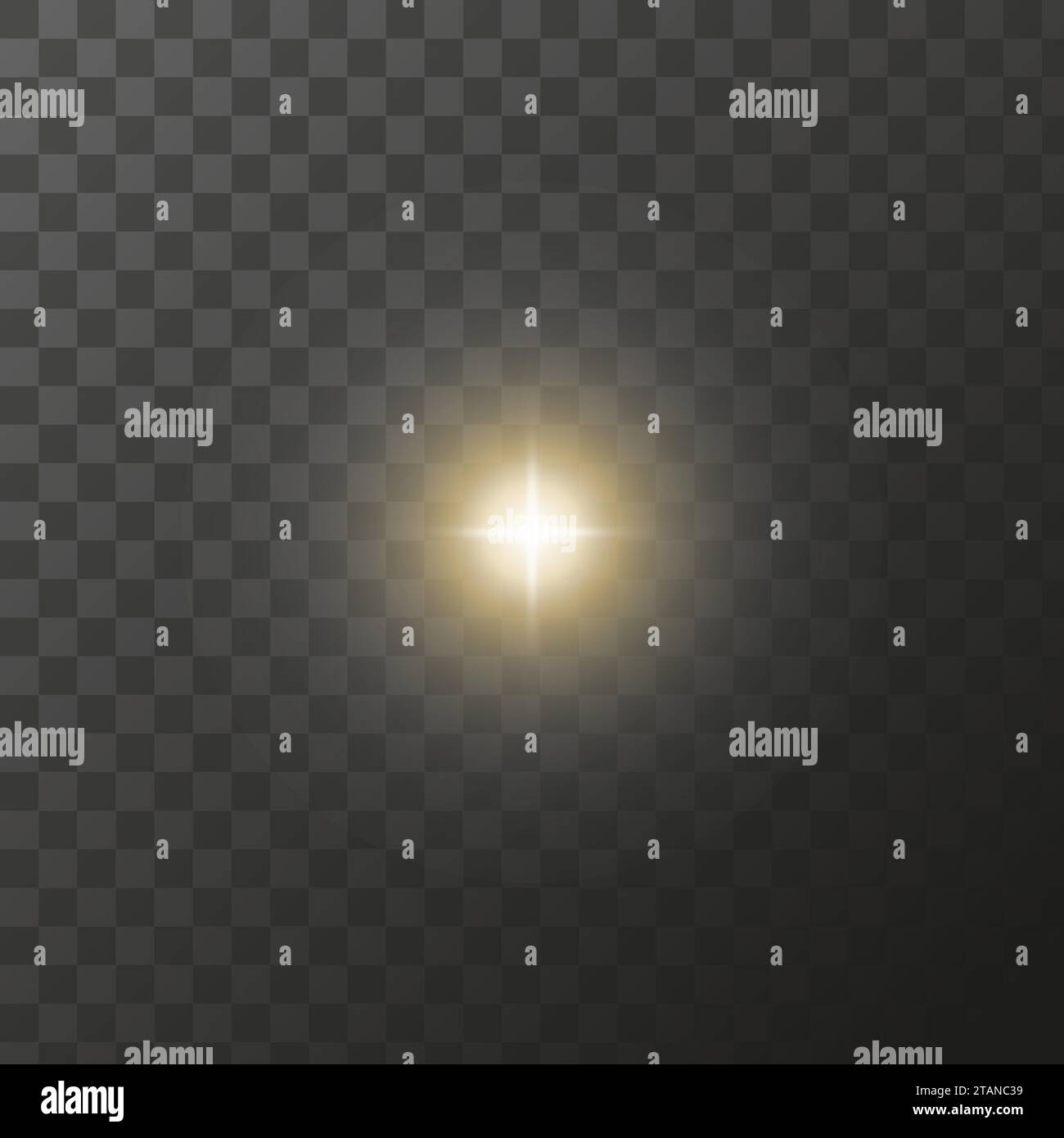 Shining golden star on a transparent background. Light vector special ...