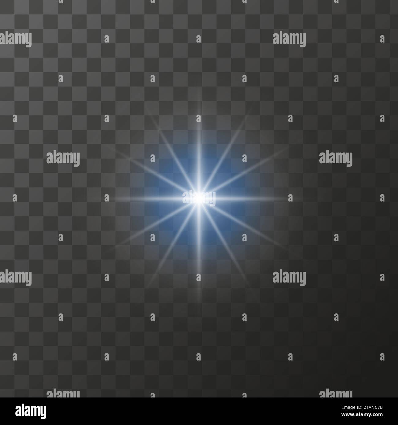 Blue star shining star on transparent background, Bright blue light ...