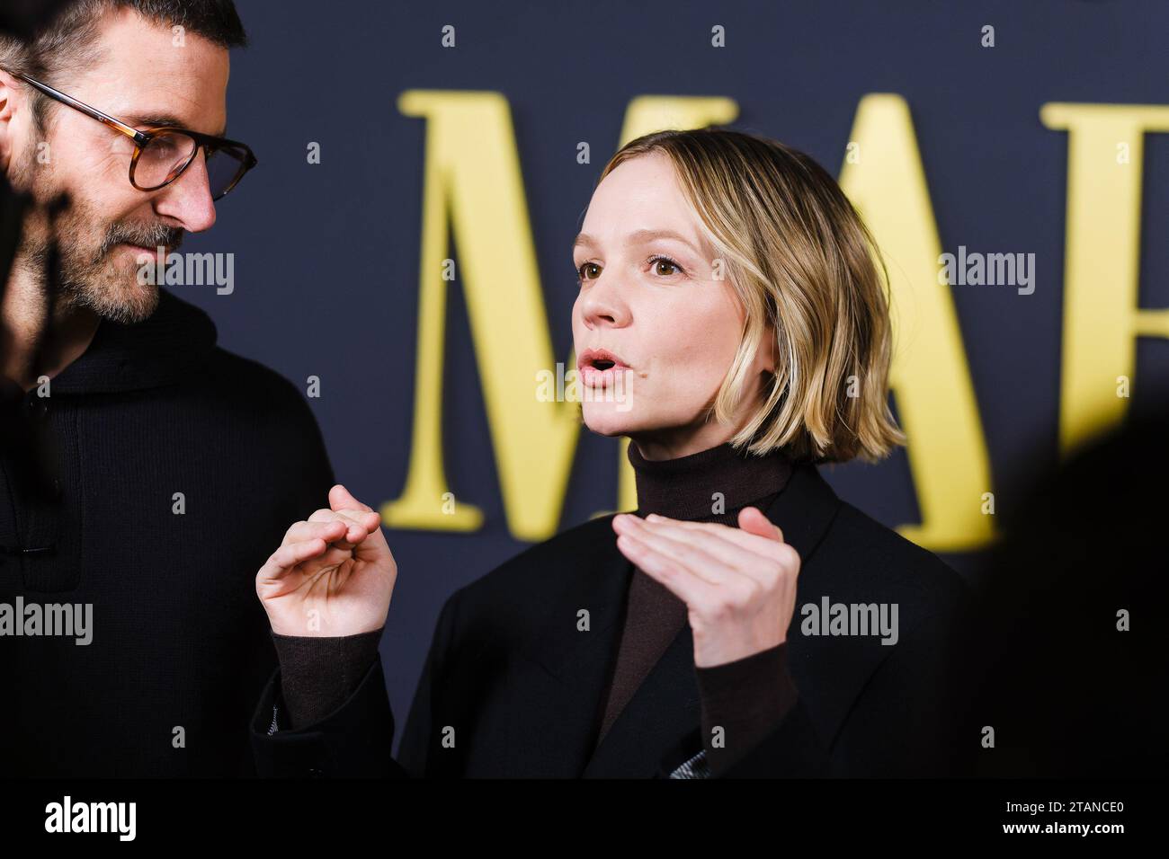 London, UK. Bradley Cooper & Carey Mulligan photographed being ...
