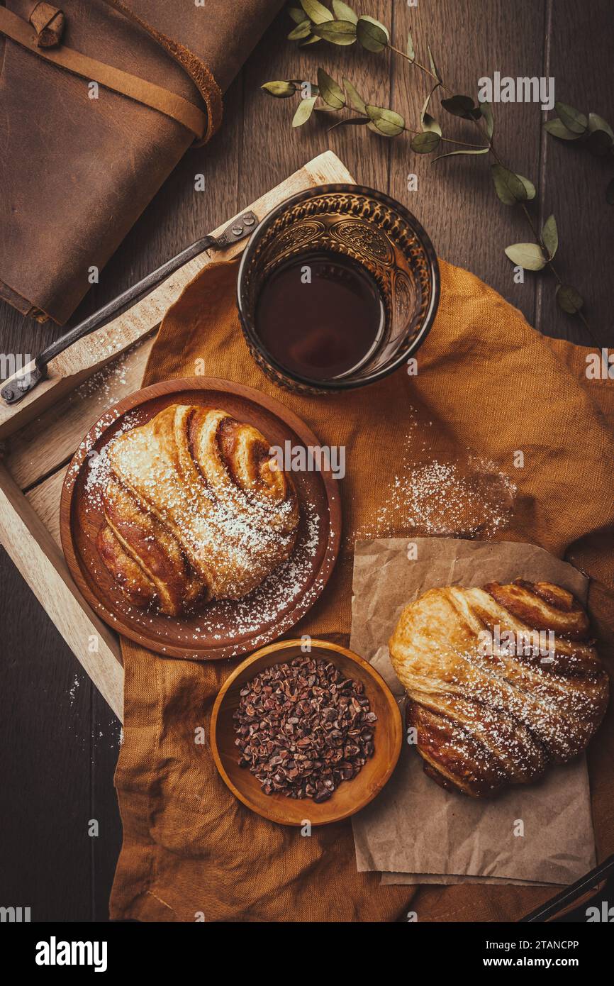 Cinnamon rolls or Franzbroetchen - Germany sweet pastry sweet pastry ...