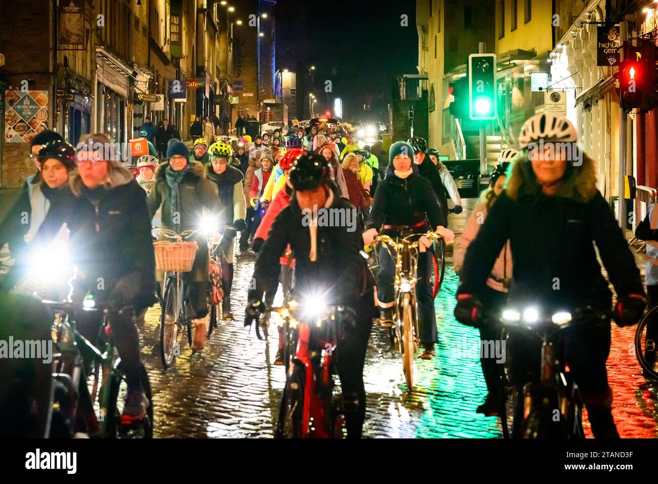 Edinburgh womens cycle protest hi-res stock photography and images - Alamy
