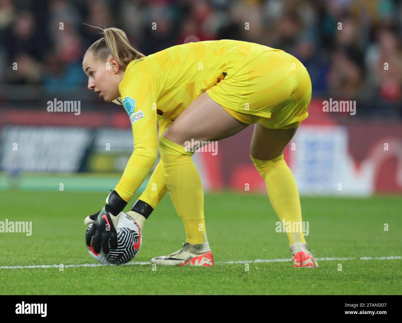 Daphne van Domselaar of Netherlands during UEFA Women's Nationals ...
