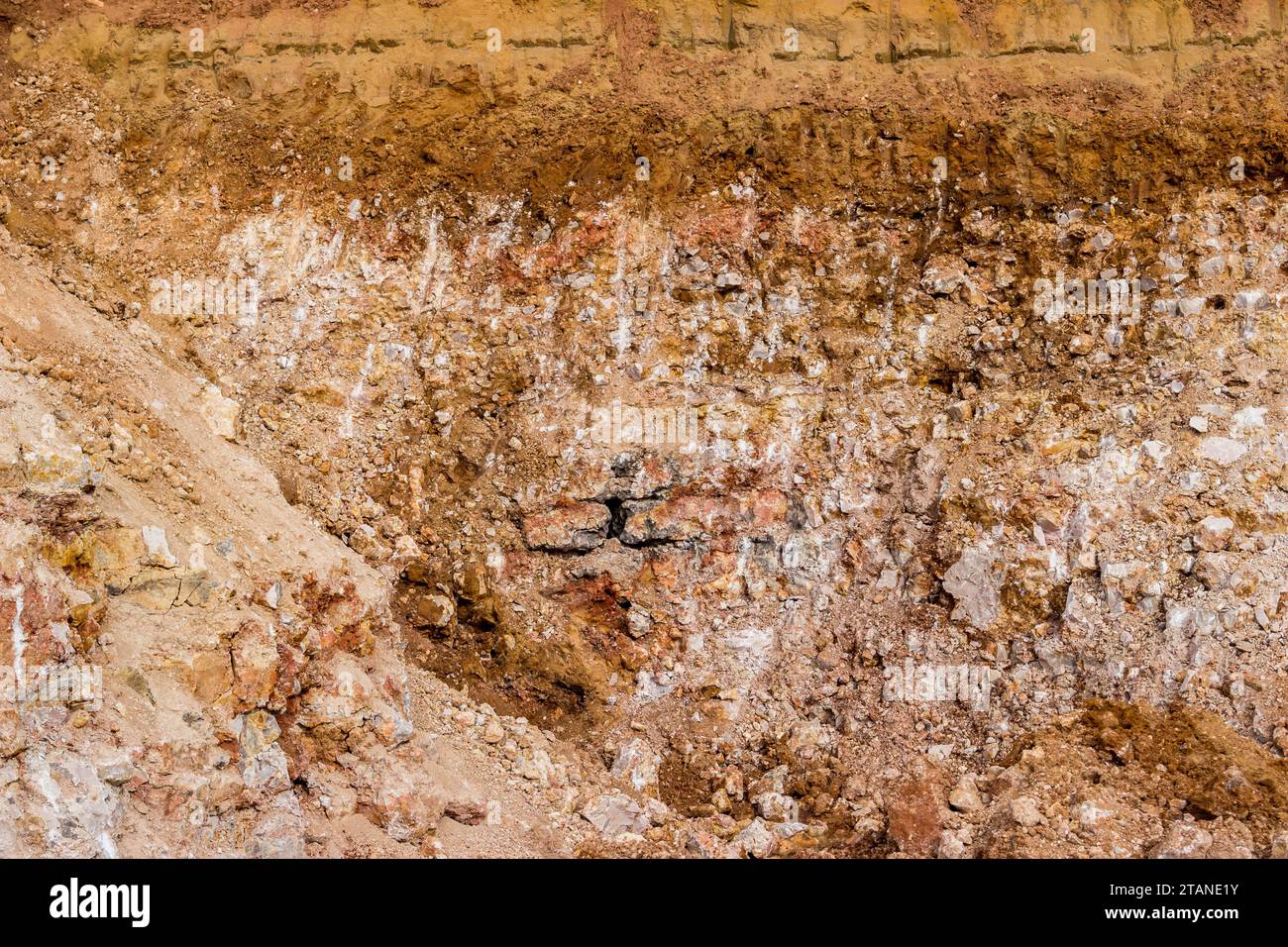 Surface of limestone quarry slope with stone and clay Stock Photo - Alamy