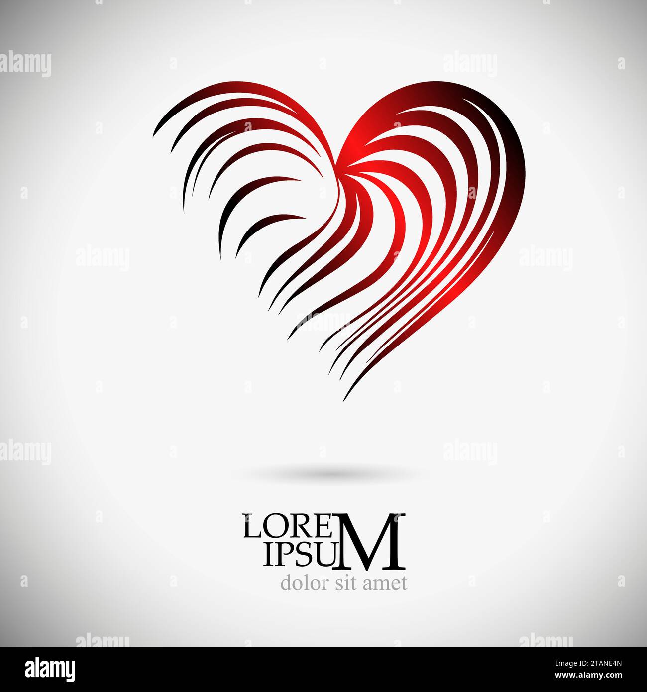 Graphic heart log. hand drawing. Not AI. sstkLOVE . Happy Valentine's ...