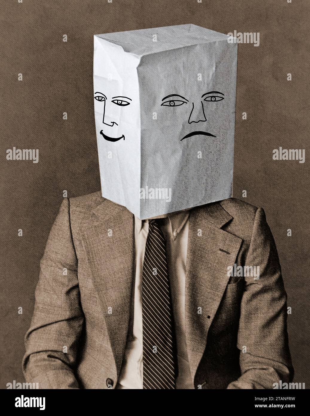 Happy vs unhappy, concept Stock Photo - Alamy